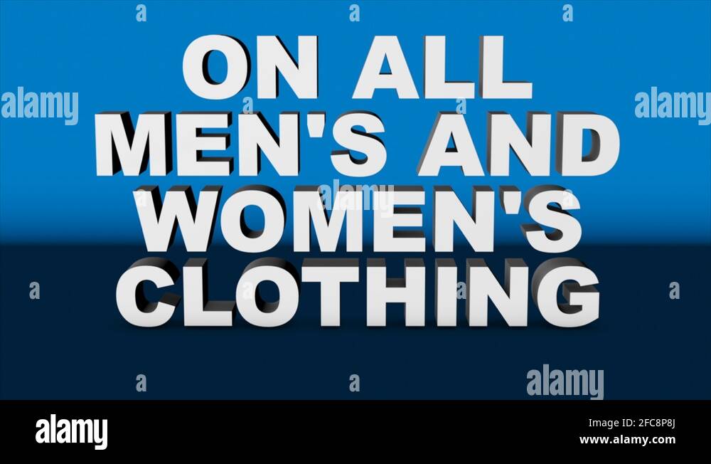 A 3D graphic rendered with Cinema 4D, of white 3D text "ON ALL MEN'S AND Stock Video Footage - Alamy