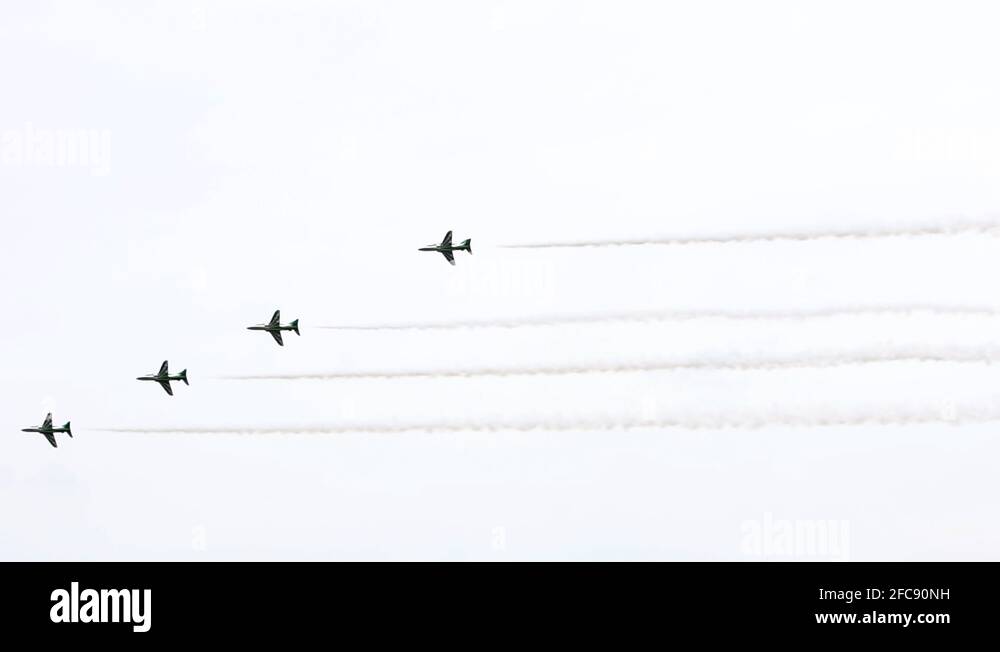Jet planes of Royal Saudi Air Force aerobatic team Saudi Hawks ...