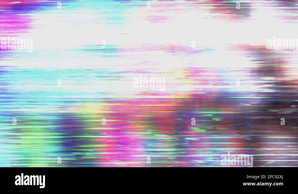 Glitching damaged rainbow signal RGB abstract animated effect Stock ...