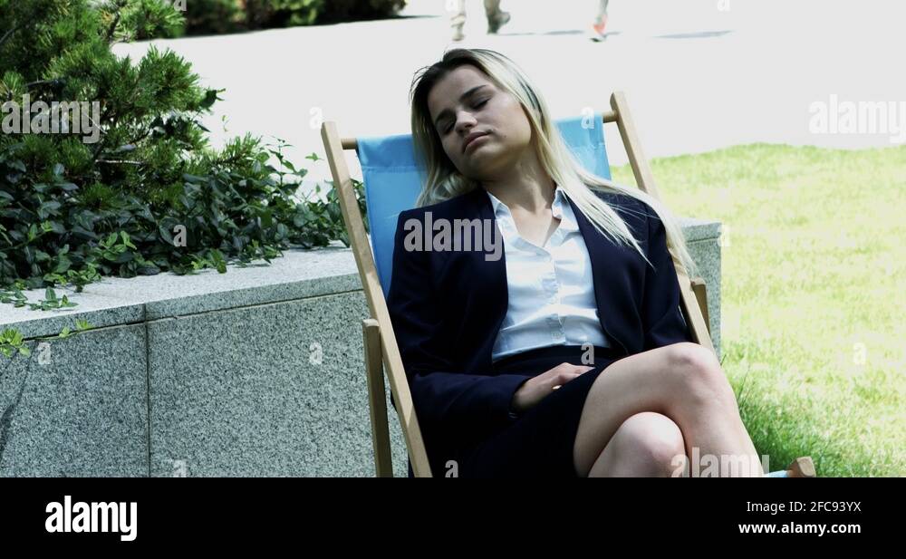 Businesswoman sleeping on chair Stock Videos & Footage - HD and 4K ...
