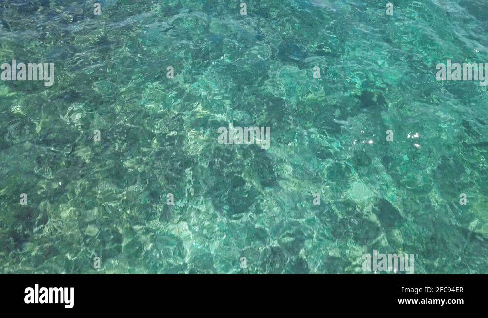 Sea Surface Ripple at Sunlight with Transparent Clear Water and Visible ...