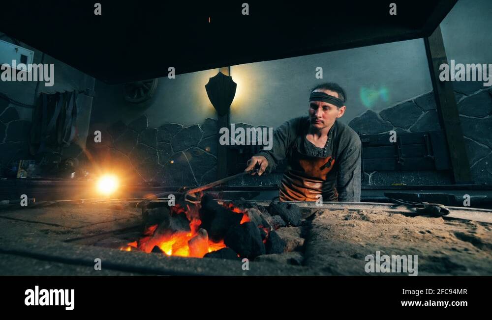 One smith blacksmith man forging Stock Videos & Footage - HD and 4K ...