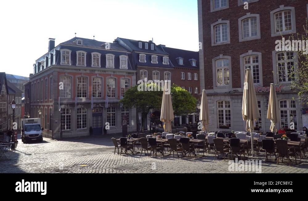 Hühnermarkt Place with Couven Museum in the old town of Aachen with ...