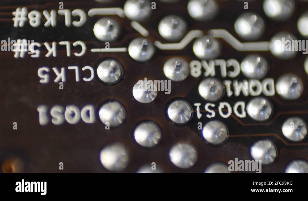 Electronic printed circuit board with computer chips Stock Videos ...