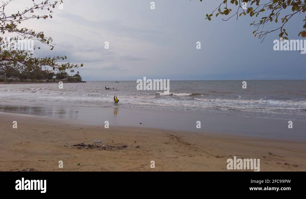 Plage de Kribi au Cameroun / Kribi Beach in Cameroon Stock Video ...