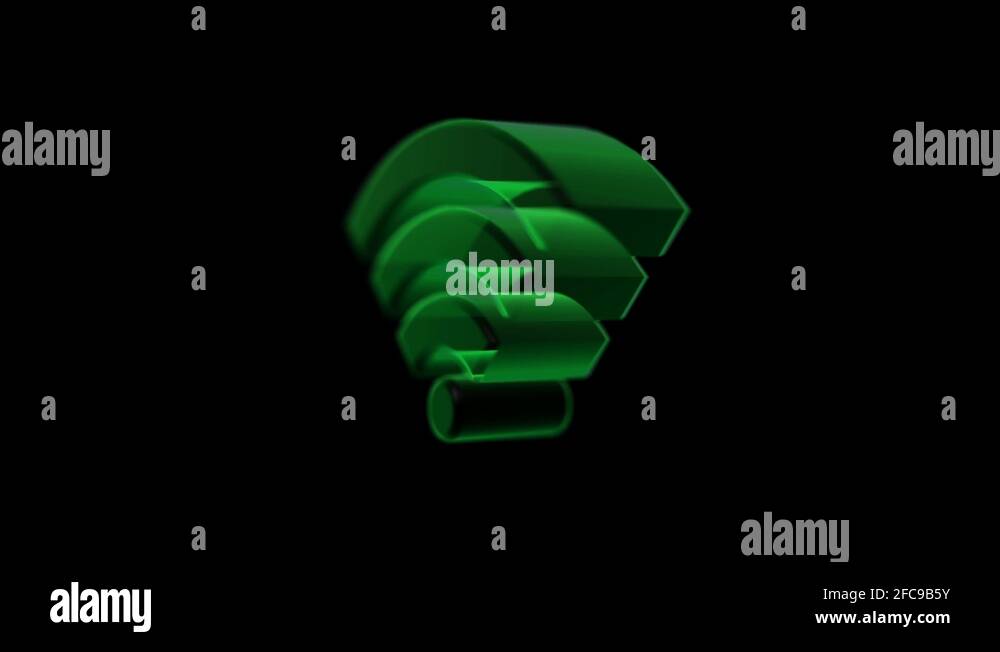 Wifi Logo Rotating on Black Stock Video Footage - Alamy