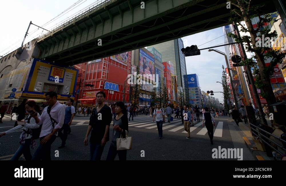 Akihabara, Otaku Town in Tokyo (real time) (for editorial use only ...