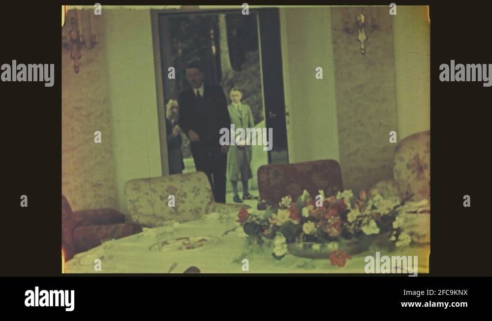 Adolf Hitler at The Berghof in Bavarian Alps near Berchtesgaden Stock ...