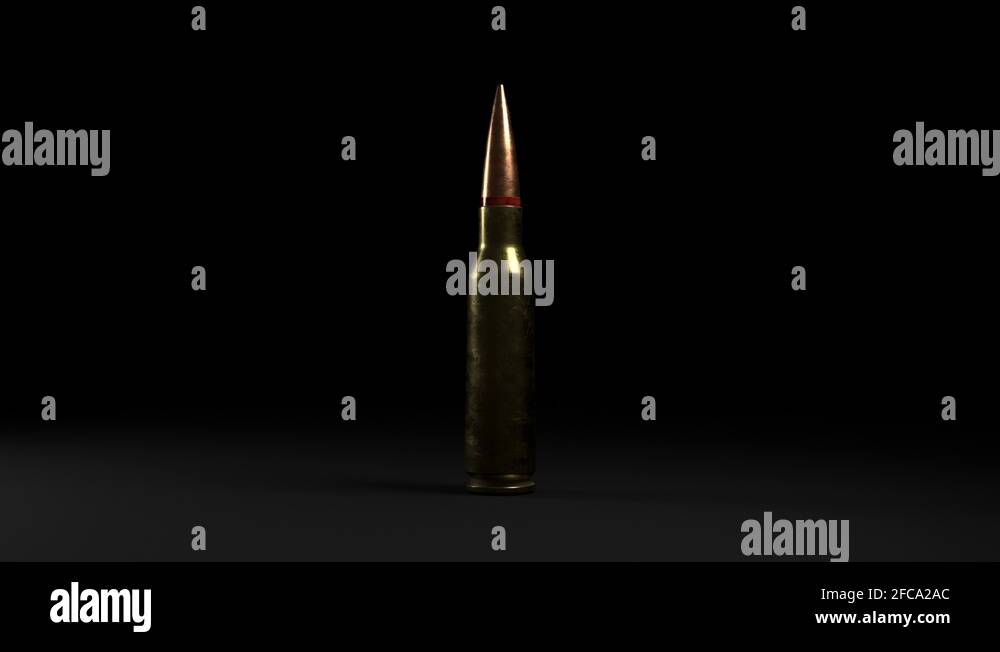 5.45 caliber rifle bullet standing closeup Stock Video Footage - Alamy