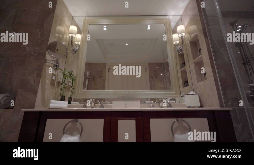 Bathroom sink restroom resort interior Stock Videos & Footage - HD and ...