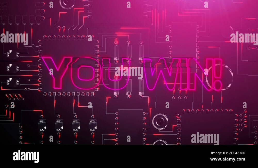 You win game screen Stock Video Footage - Alamy