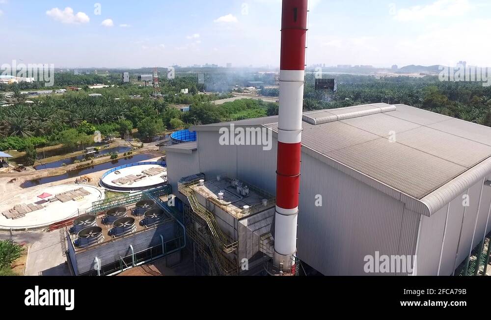 Aerial - Malaysia's Palm Oil Factory (Kilang Kelapa Sawit Stock Video ...