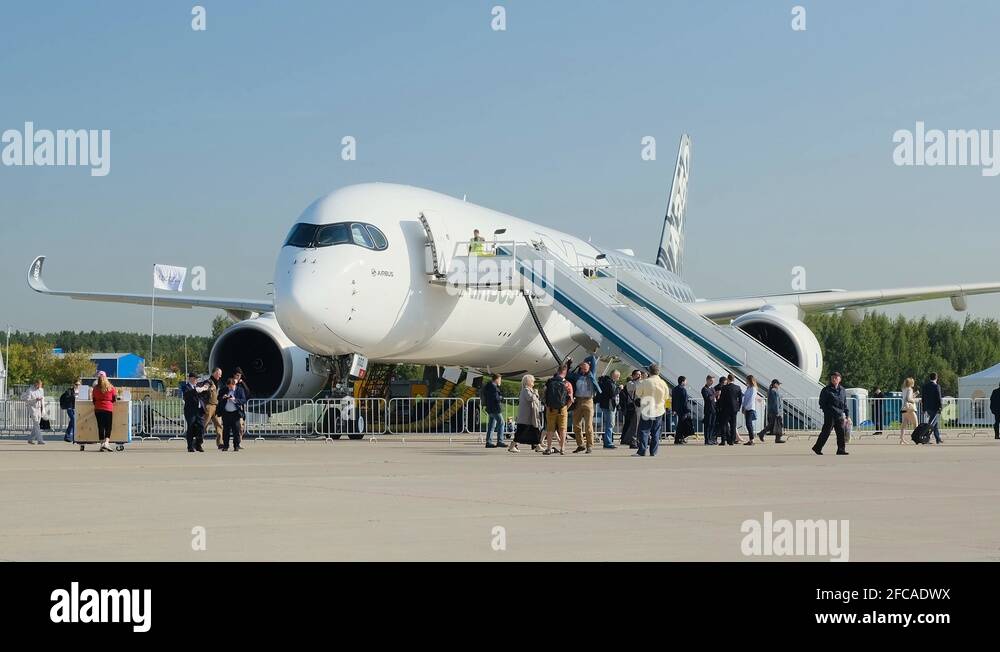 The new commercial widebody jet Airbus A350 XWB Stock Video Footage - Alamy