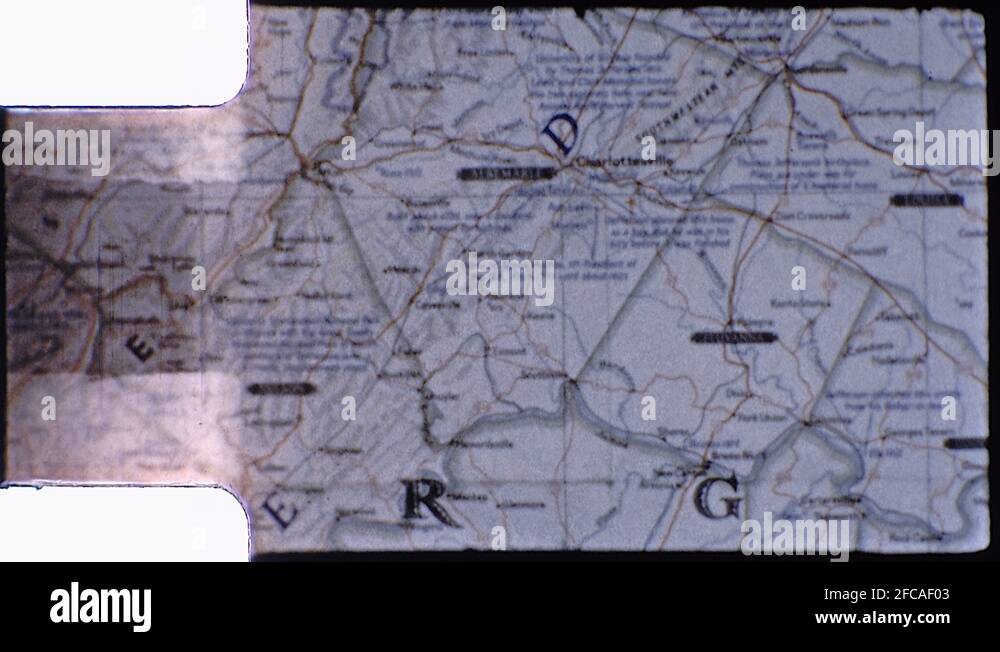 1960s Road Trip Driving Route Highway USA Travel Map Vintage Film Old ...