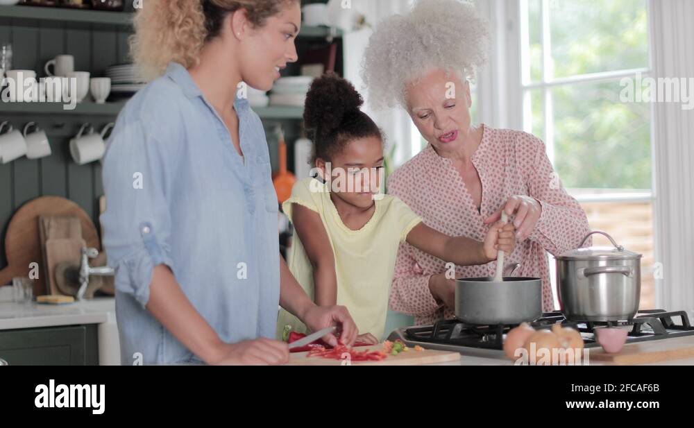 Family of three generations cooking Stock Videos & Footage - HD and 4K ...