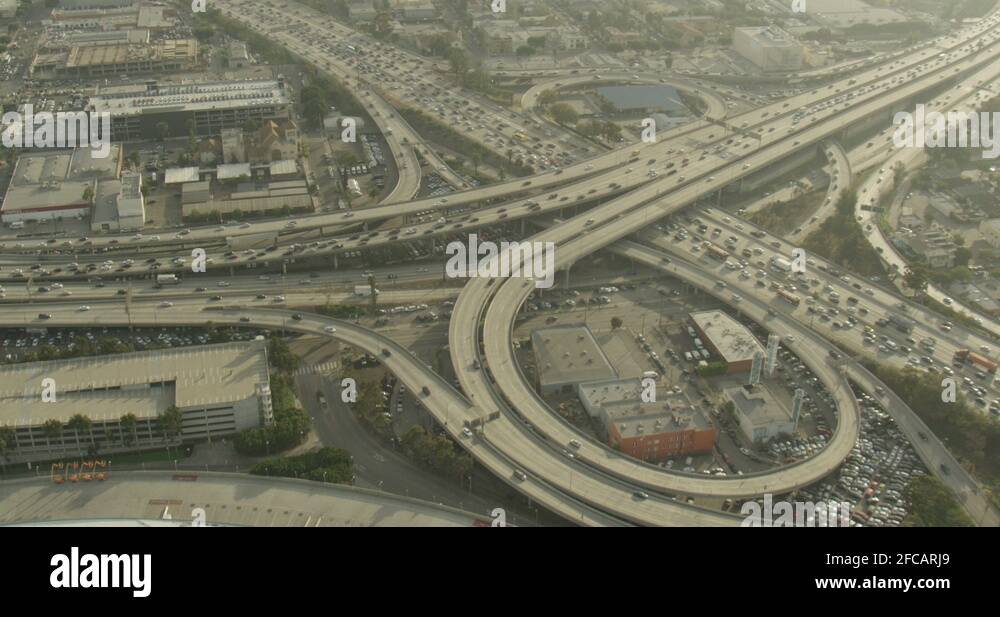 Los angeles 105 110 freeway interchange Stock Videos & Footage - HD and ...