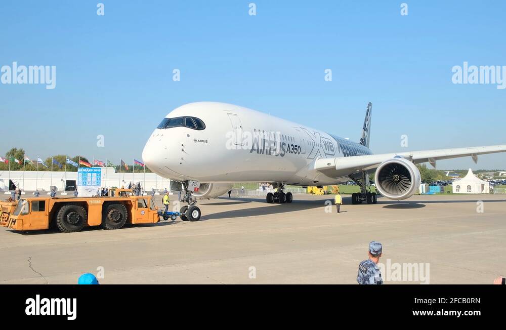 The new commercial widebody jet Airbus A350 XWB Stock Video Footage - Alamy