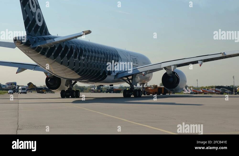 The new commercial widebody jet Airbus A350 XWB Stock Video Footage - Alamy