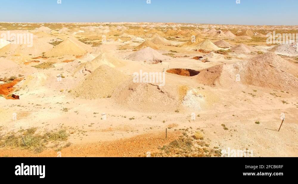 Aerials of Opal Fields Coober Pedy South Australian Outback. Surreal ...