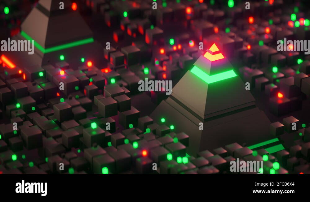 Big data analytics system seamless loop 3D render animation Stock Video ...