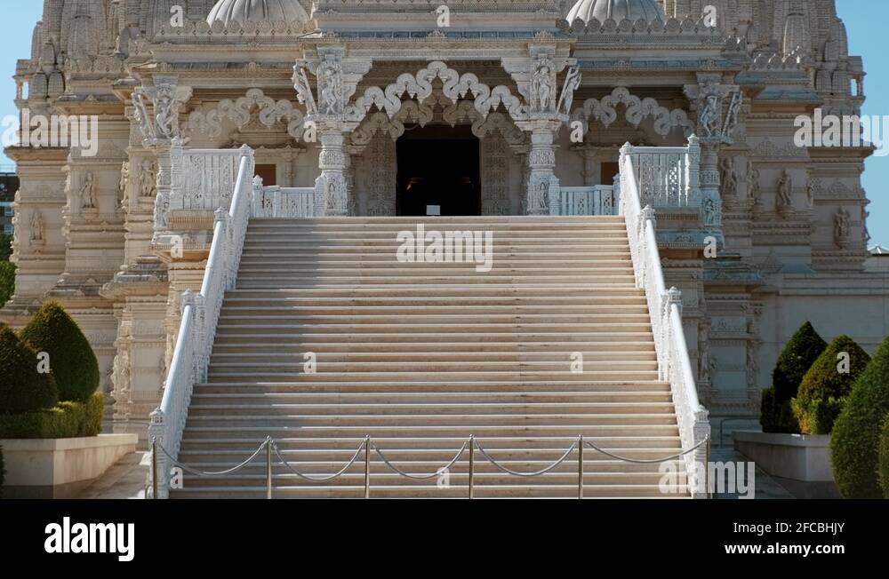 Neasden Hindu Temple, London, England, UK Stock Video Footage - Alamy