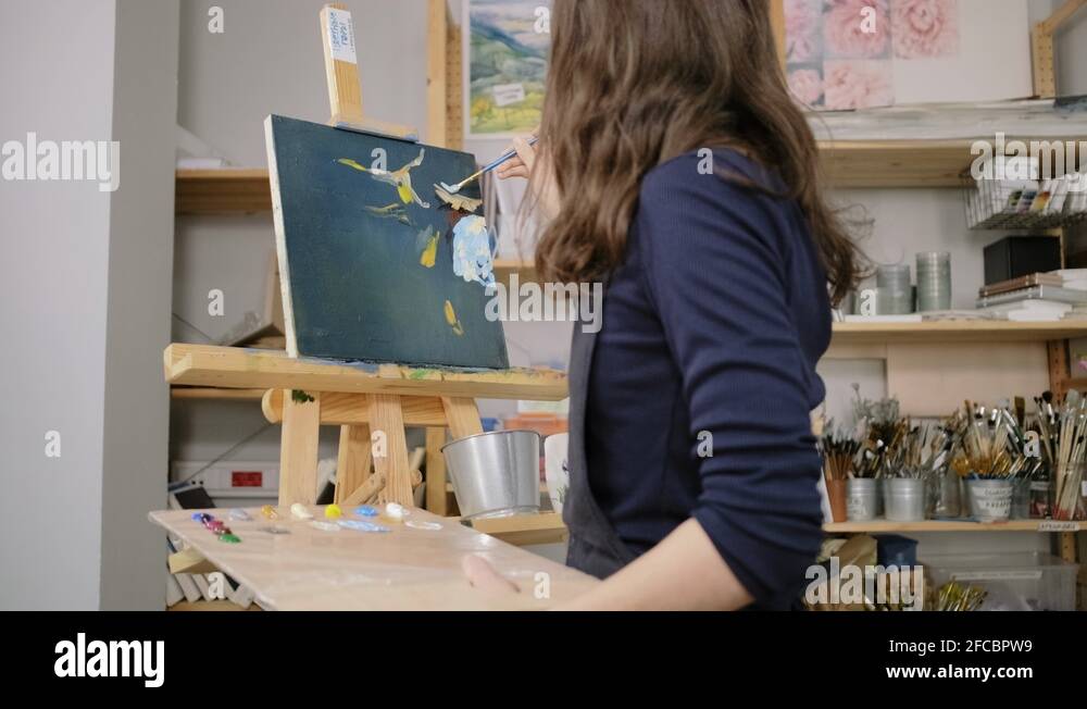 Woman painter back Stock Videos & Footage - HD and 4K Video Clips - Alamy