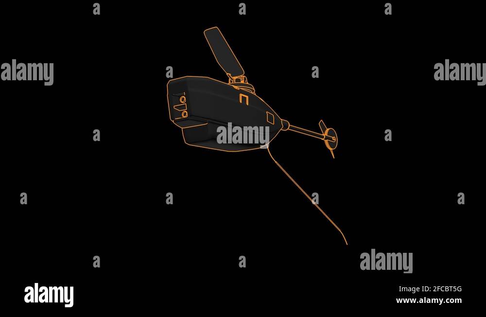 3D animation of futuristic military surveillance and reconnaissance UAV ...