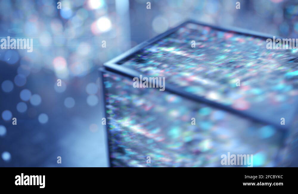 Cubes with glitching texture seamless loop 3D render animation Stock ...