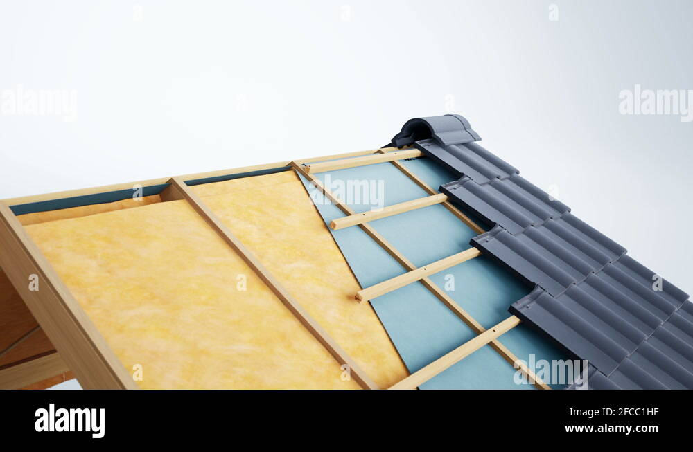 Cross section of roof structure Stock Video Footage - Alamy