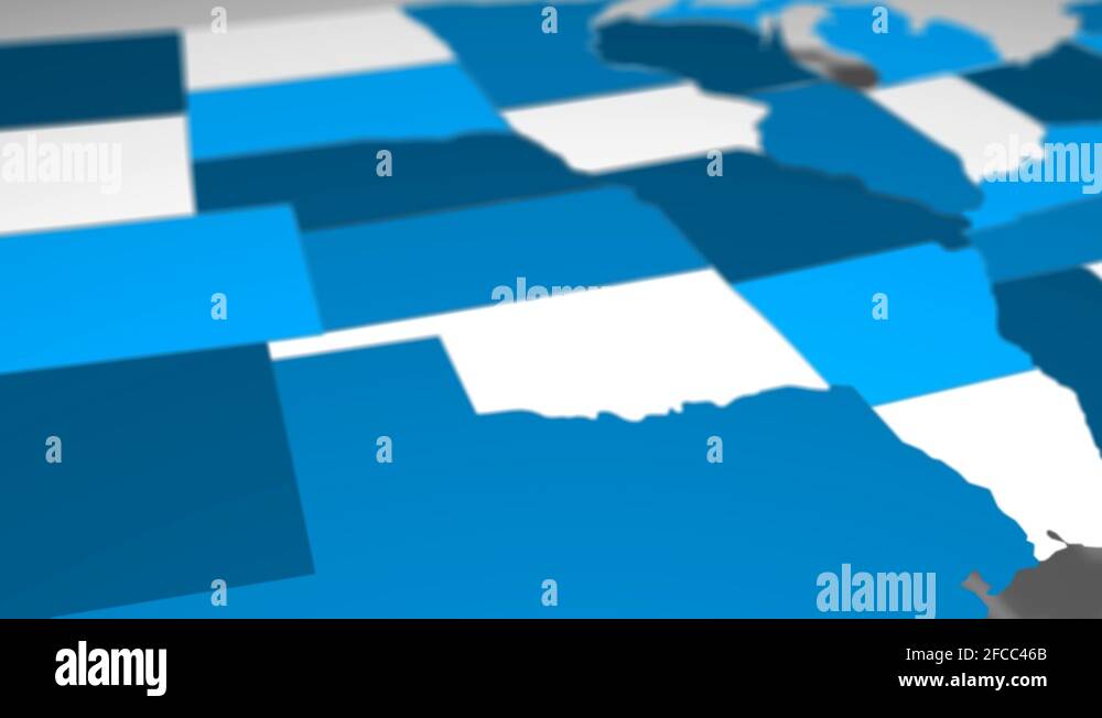 Motion Graphics Animation of the US States Zooming Out to Reveal a Map ...