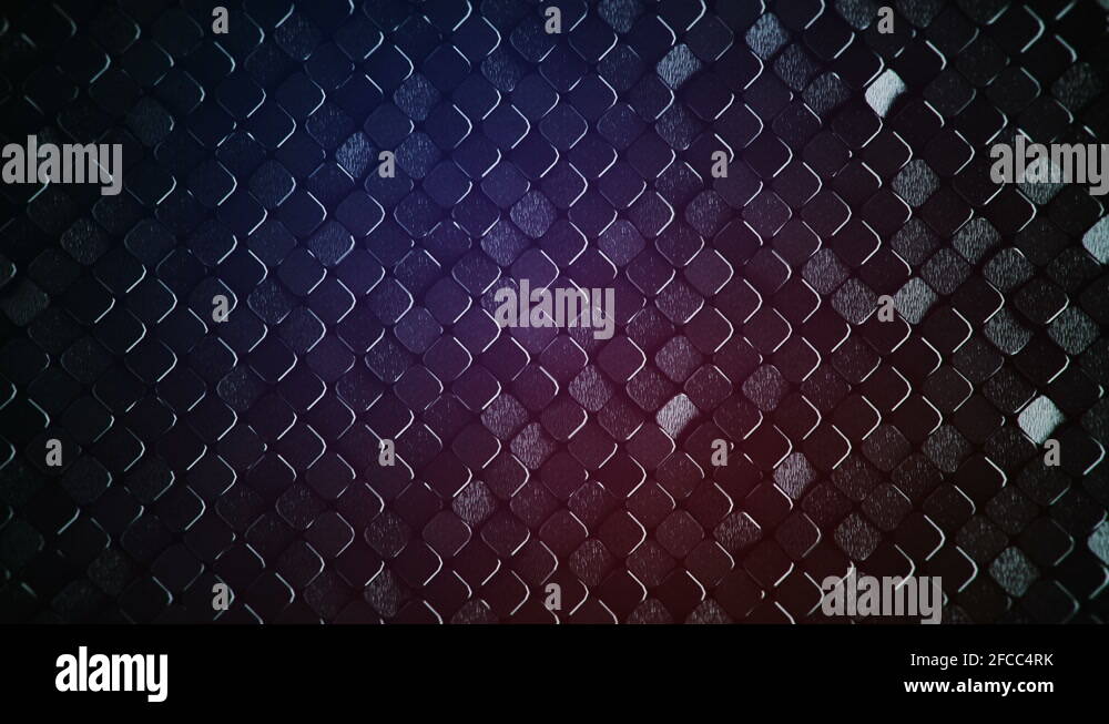 Rhombus pattern metallic surface 3D render loopable animation 4k UHD ...