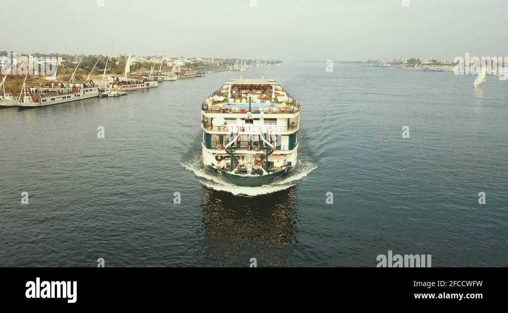 Nile River. Aerials Vision of Egyptian Felucca's and Overnight Cruise ...