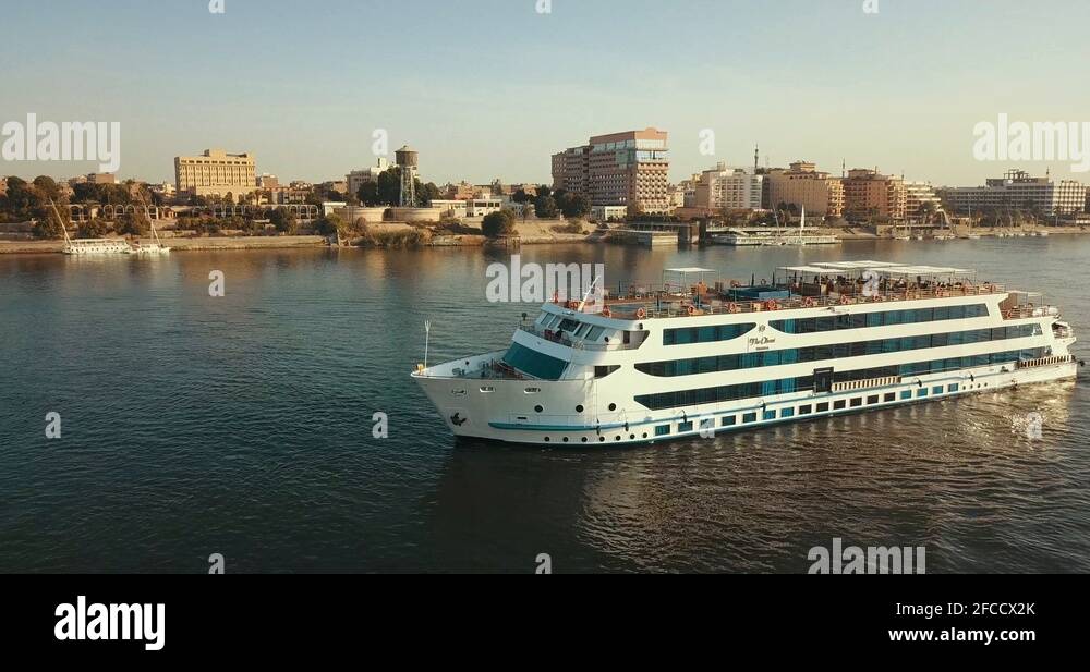 Nile River. Aerials Vision of Egyptian Felucca's and Overnight Cruise ...