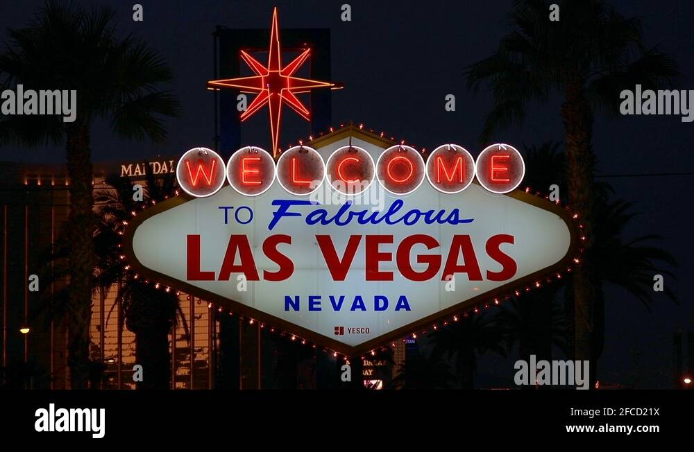 Neon welcome to fabulous las vegas nevada sign Stock Videos & Footage ...