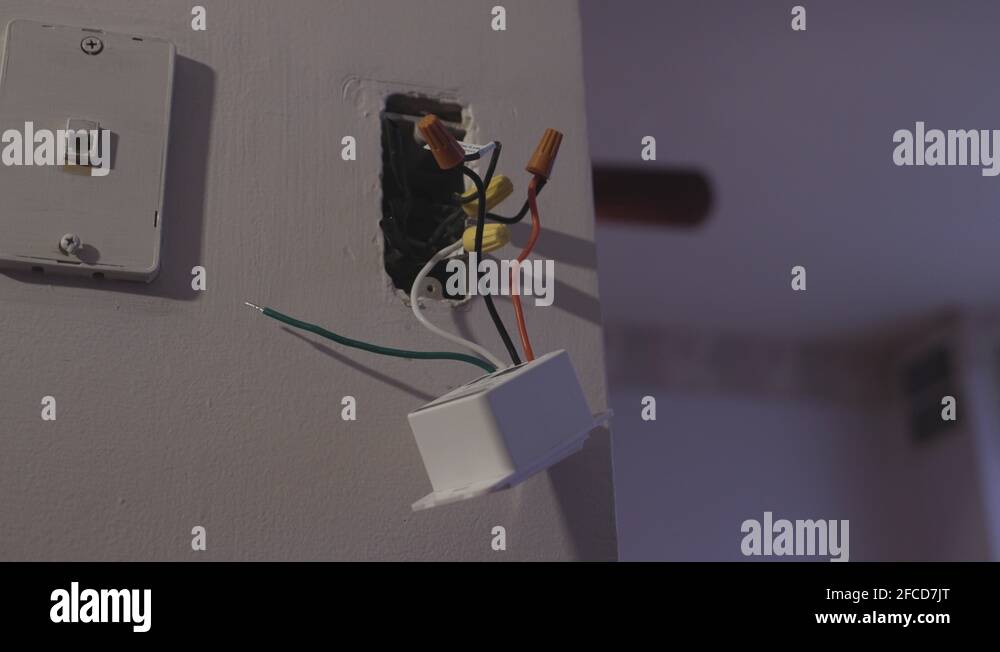 Smart Electrical Outlet Install in the Wall 4K Stock Video Footage - Alamy