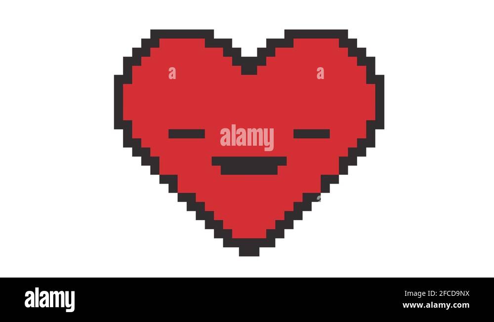 Pixellated Human Heart Throbbing 2D Animation Stock Video Footage - Alamy