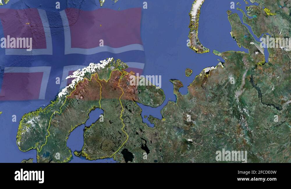 Norway Flag and map animation Stock Video Footage - Alamy