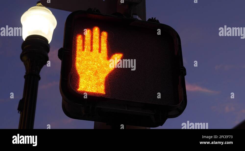 Night view intersection crosswalk sign Stock Videos & Footage - HD and ...