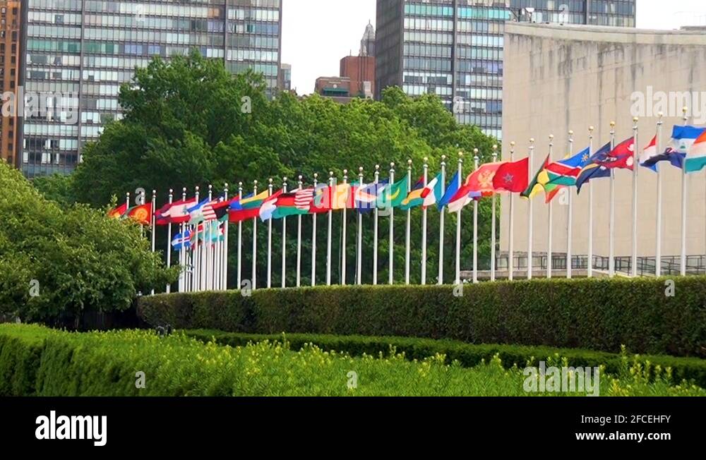 United nations building new york flags Stock Videos & Footage - HD and ...