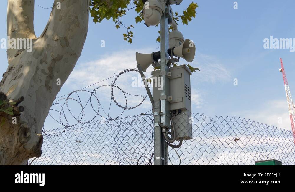 Fence cctv camera Stock Videos & Footage - HD and 4K Video Clips - Alamy