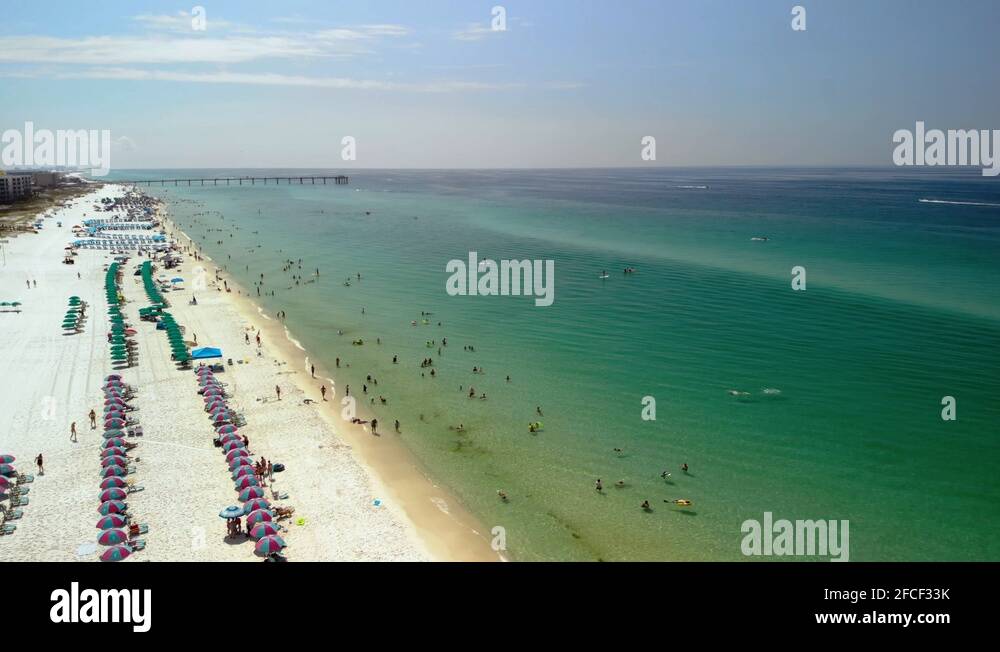 Beach Goers Enjoying a Beautiful Day on the Beach Stock Video Footage ...