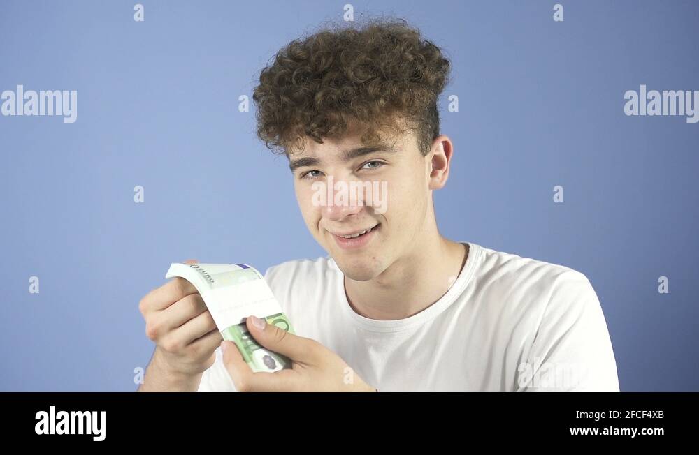Rich Successful A 16 Year Old Young teen Man with thousand green Euro ...