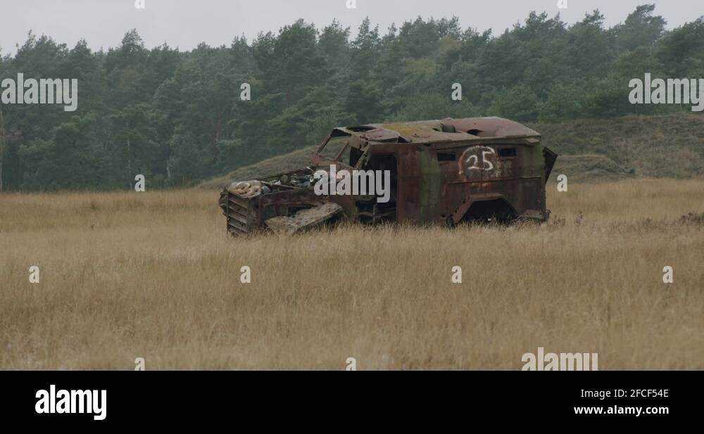 Some old WW2 tanks in the british military training area Senne in Stock ...