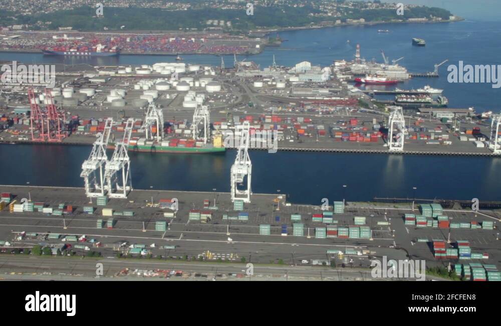 Freight loading unloading dock docks commercial quay Stock Videos ...