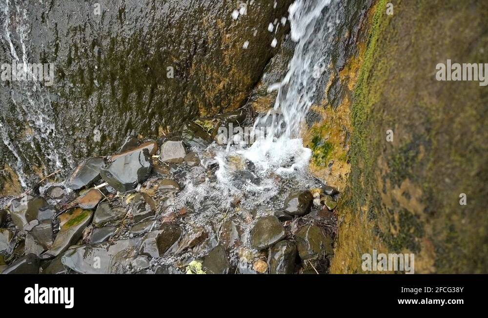 Waterfall at Hug Point at the Oregon Coast, State Park near Cannon ...