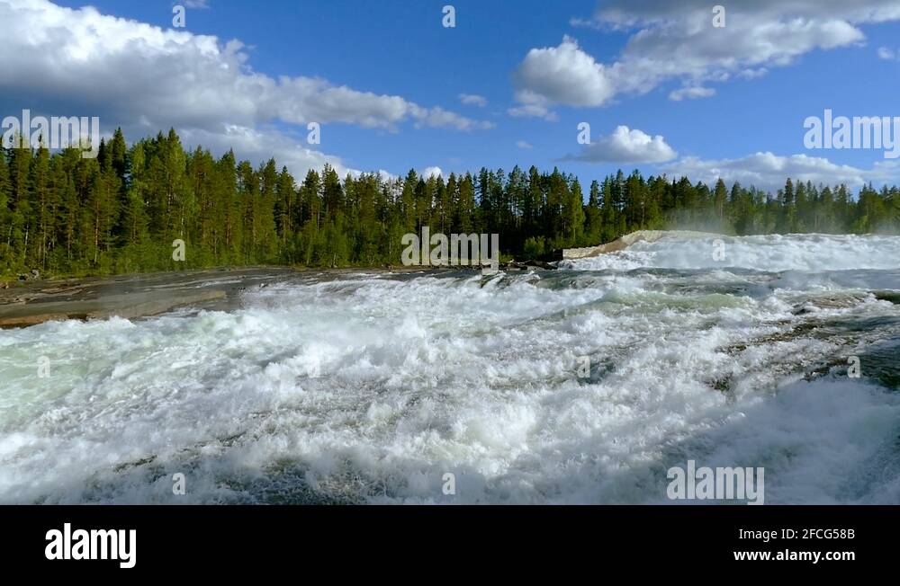 Drift of water as white as snow and as quick as a jet, flowing amidst ...