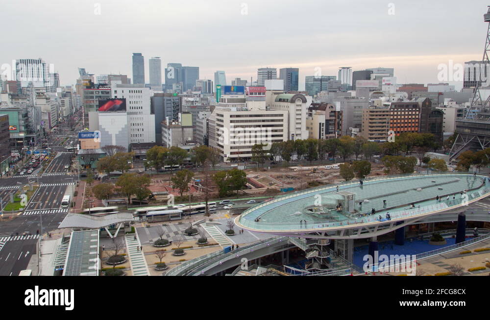 Nagoya Central park holly square shopping mall timelapse Stock Video ...