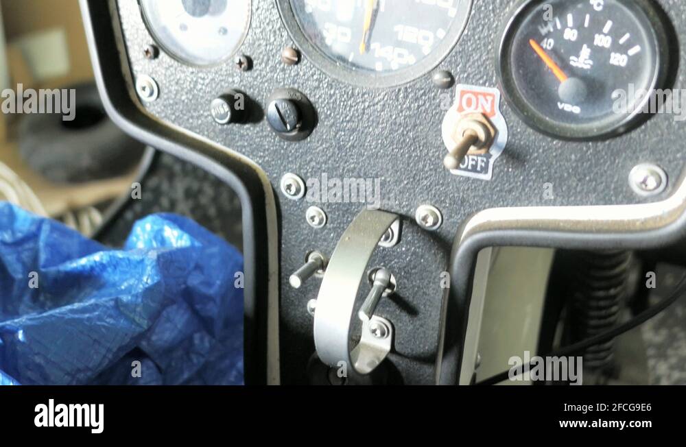 cockpit in Private Delta Jet aircraft, Clock Avionics Indicators Stock ...
