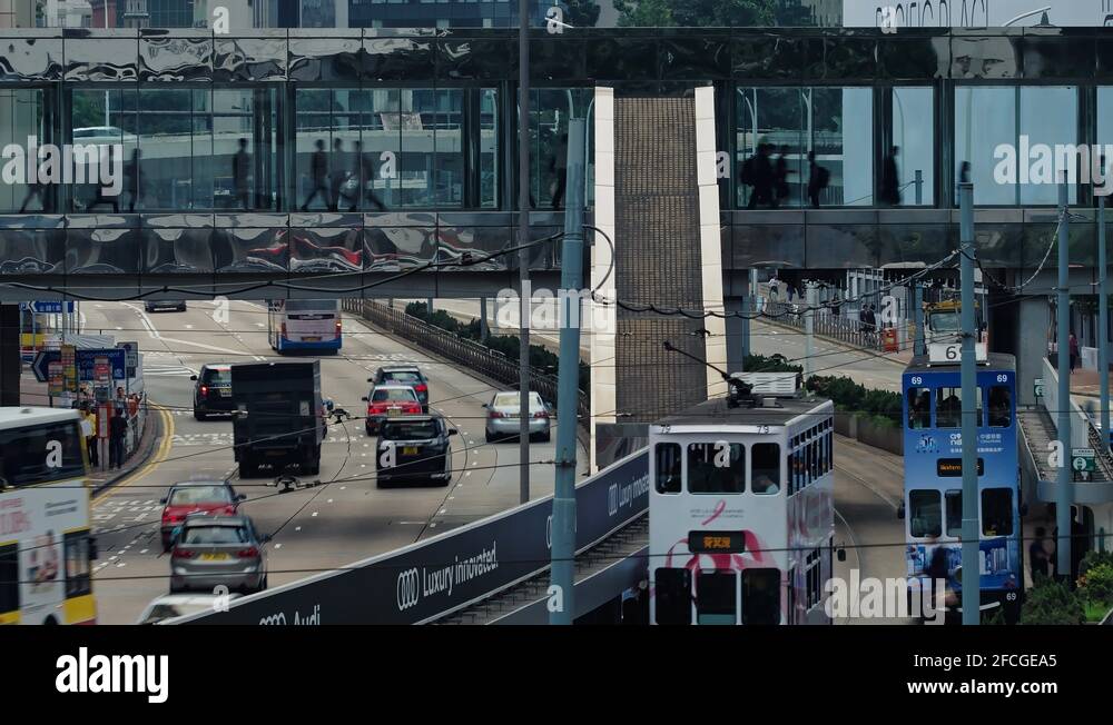 Overhead pedestrian walkway Stock Videos & Footage - HD and 4K Video ...