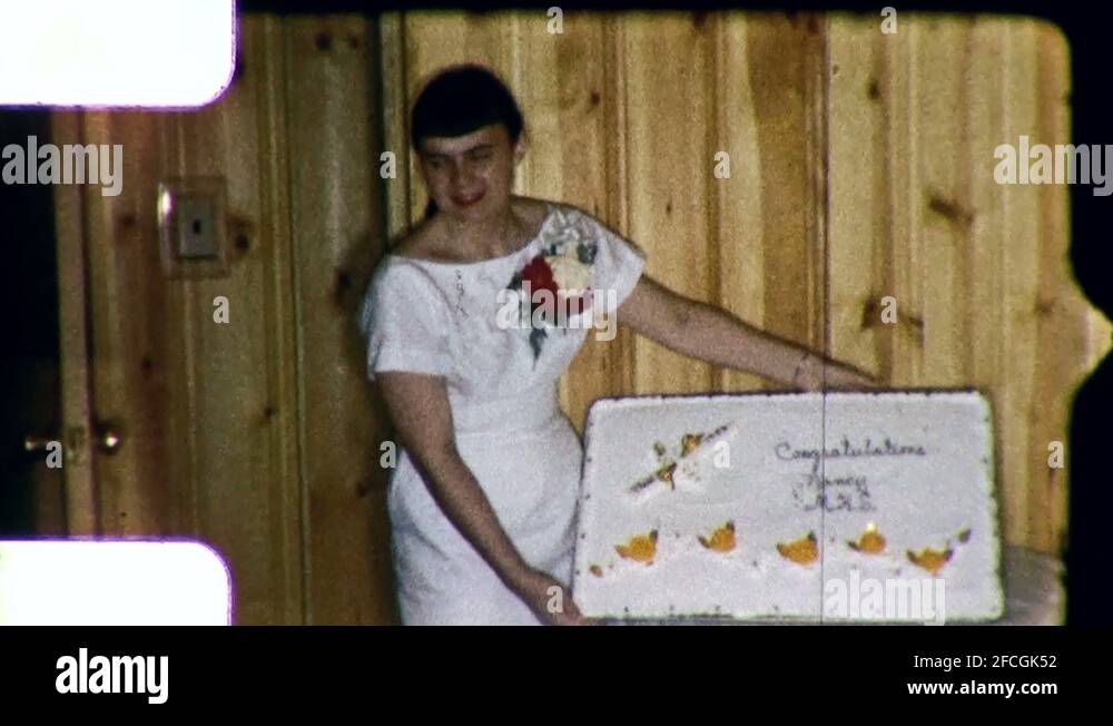 Pretty High School Girl GRADUATION CAKE High 1960s Vintage Film Home ...